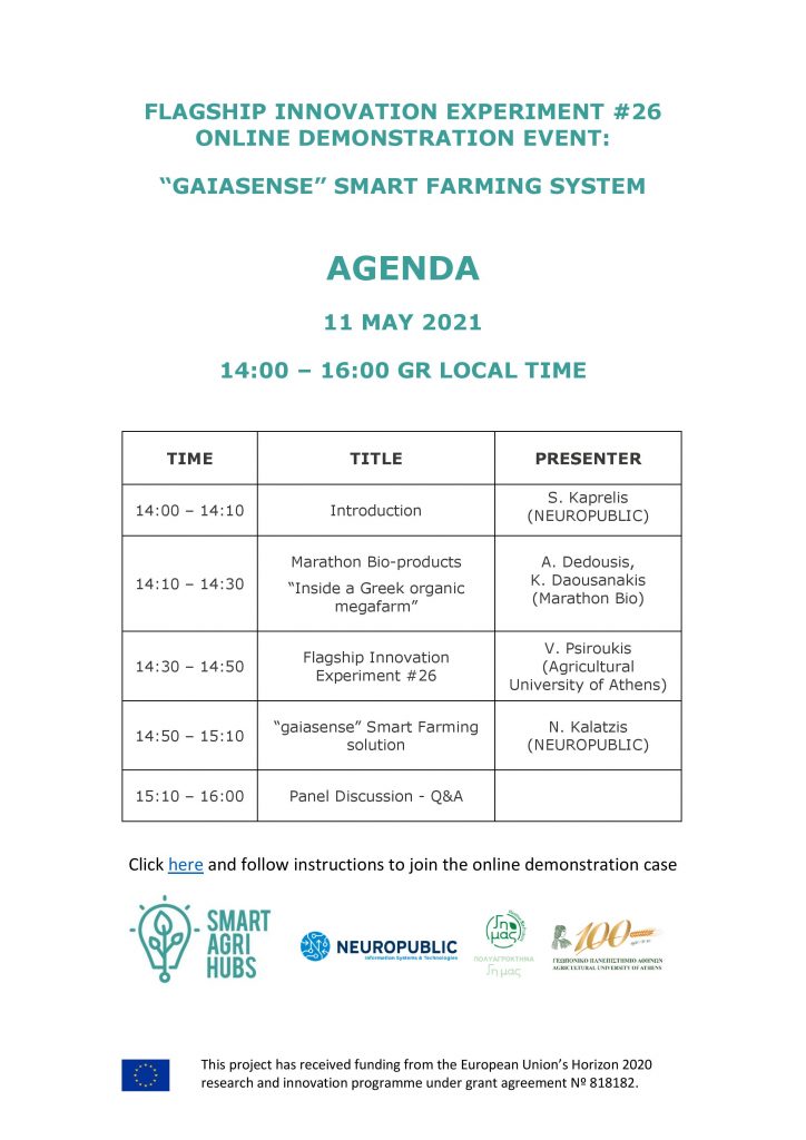 Invitation to online demonstration of “Digitizing Open Field Vegetables ...